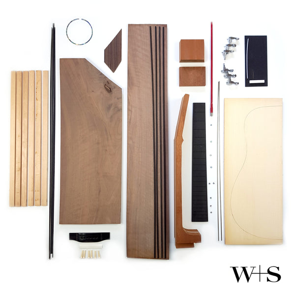 Flame Black Walnut Acoustic Guitar Kit – Wood & Strings - Adelaide ...